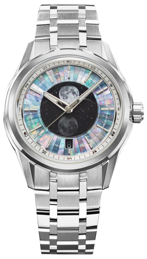 Zelos Helica Moonphase Mosaic MOP - SeriousWatches.com
